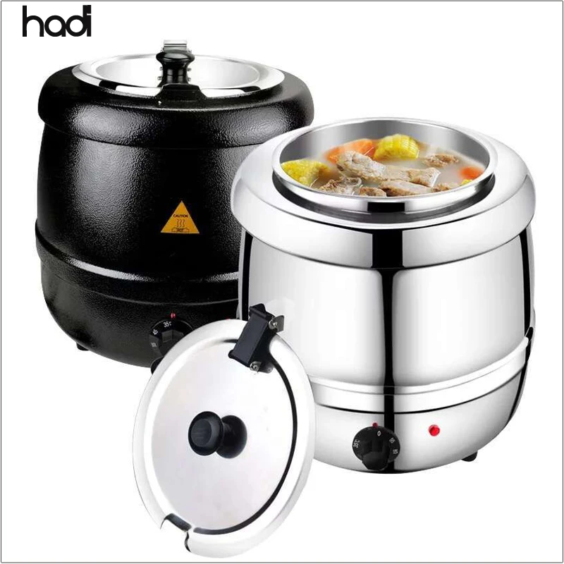 HADI 10-Liter Stainless Steel Cast Iron Electric Food Warmer Commercial ...