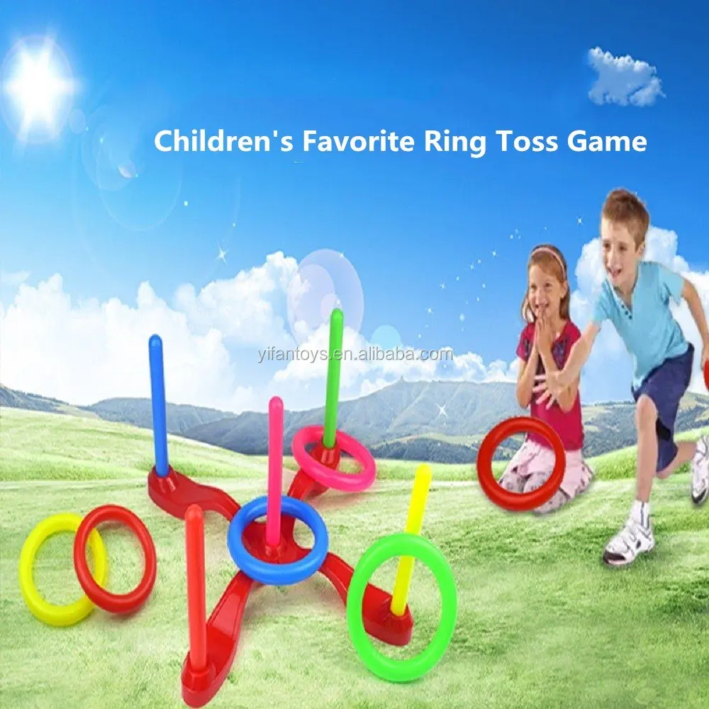 5092-6 Ring Toss Game Set Toy Funny Plastic Hoop Ring Sport Game Toy ...