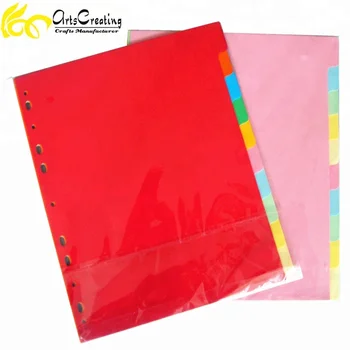 Colorful Paper Cardboard File Dividers/document Paper Divider - Buy ...
