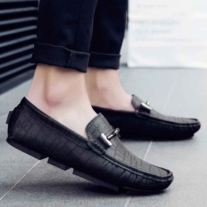 Men Loafer Shoes Leather Custom Big Size Casual Fancy Men Driving Shoes ...