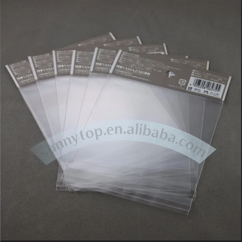 Clear & Printed Opp Header Bag With Resealable Seal Tape Opp Cpp Bag ...