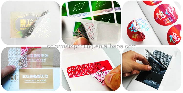 Custom Printed Silver Warranty Void Label Tamper Proof Security ...