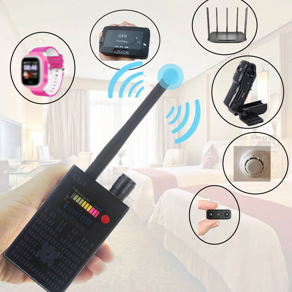Wireless Spy Bug Detector Professional Mini Camera Hidden Signal Gps Rf ...