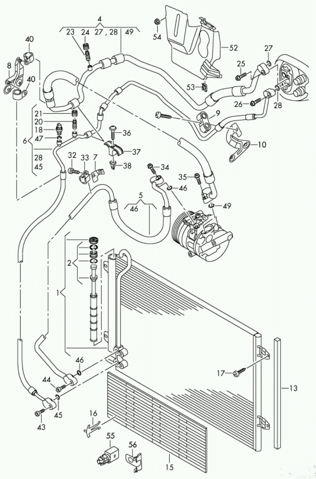汽车冷凝器 Oem: 3c0820411b/3c0820411d/561820411 Nissens: 94832 Dpi: 4181/ ...