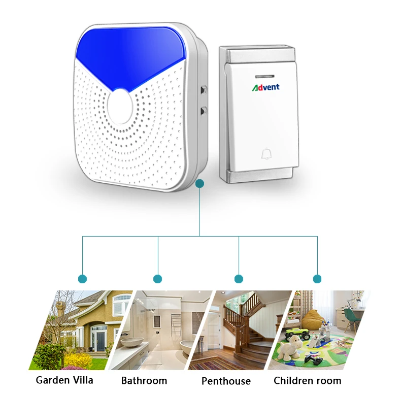 Advent Door Bell Chime 32 Rings - Smart Digital Decorative Wireless ...