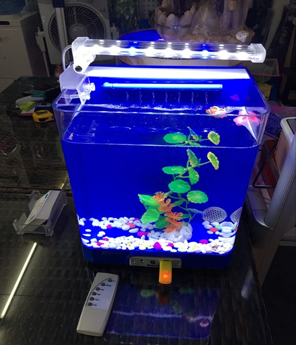 Remote Control Radio Speaker Fish Tank With Led Light - Buy Glass ...