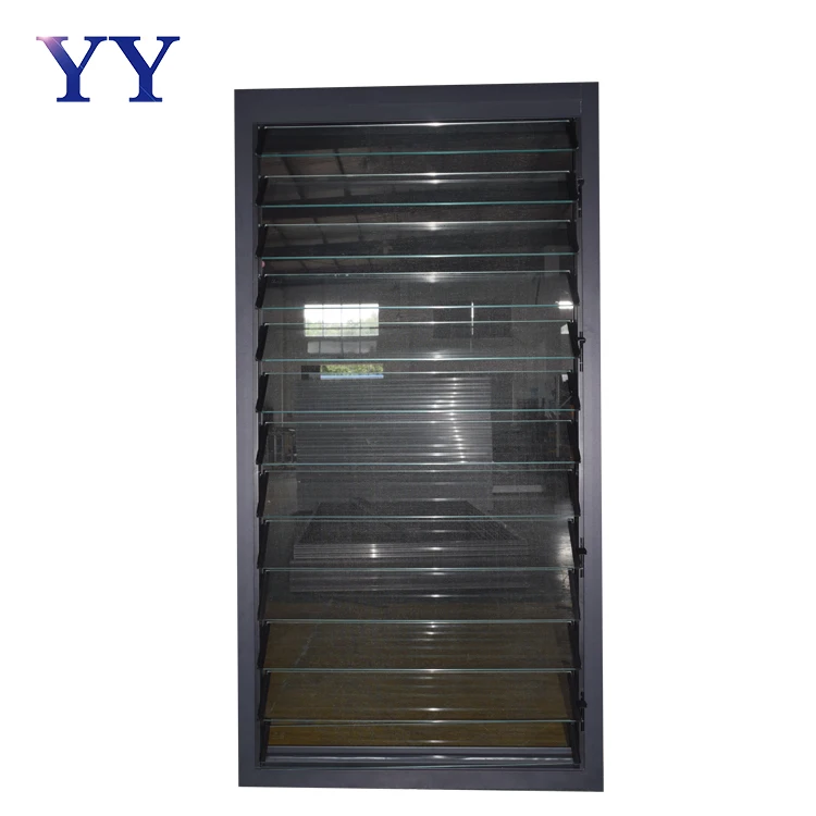Aluminum Frame Fixed Louver Window Glass And Louver Glass For House ...