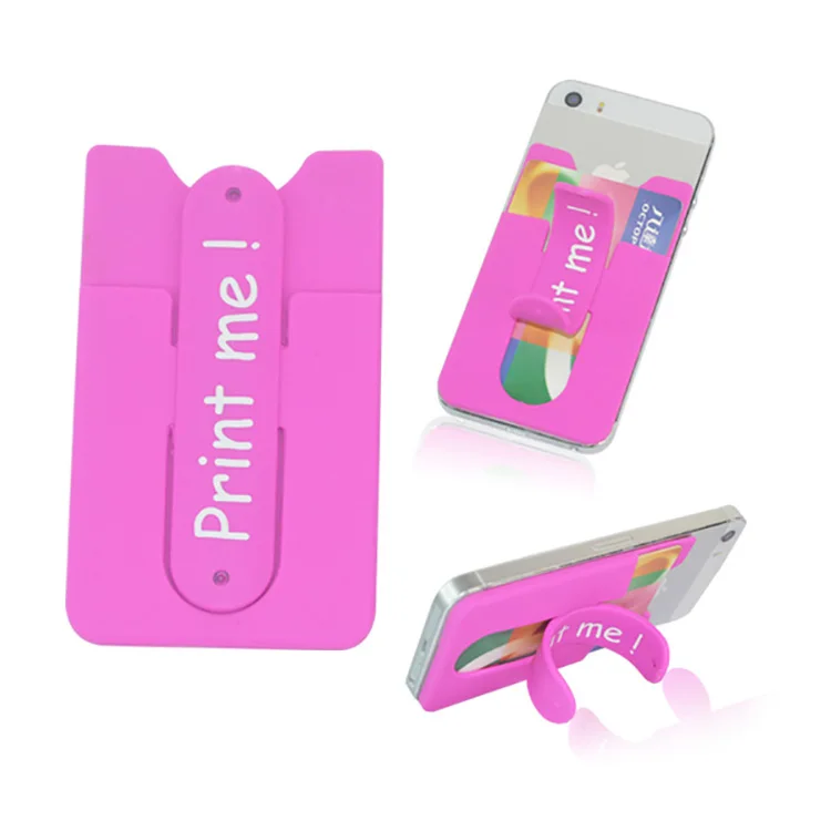 3m Sticky Silicone Mobile Phone Smart Wallet With Stand Holder - Buy ...