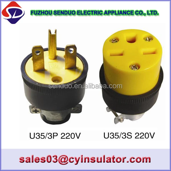 U35-3 Enchufe Macho Y Hembra,3 Polos Enchufe De Pared Baquelita - Buy ...