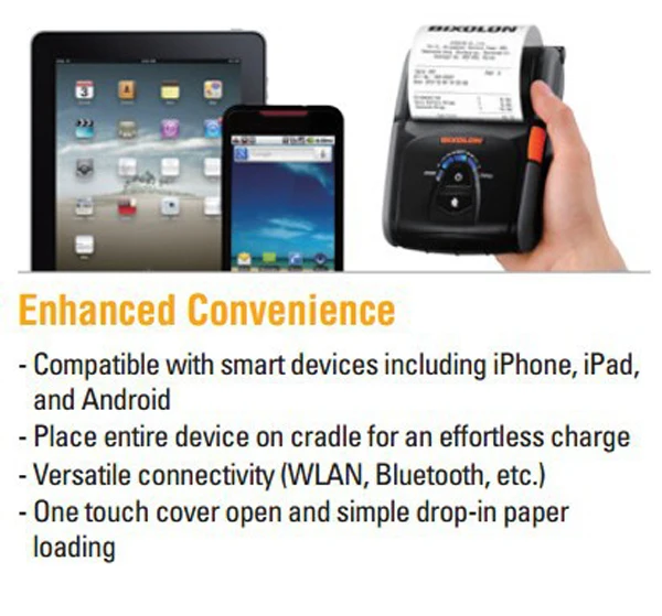 80mm Bixolon Portable Hand Label Printer for Ipad/android Phone SPP-R300