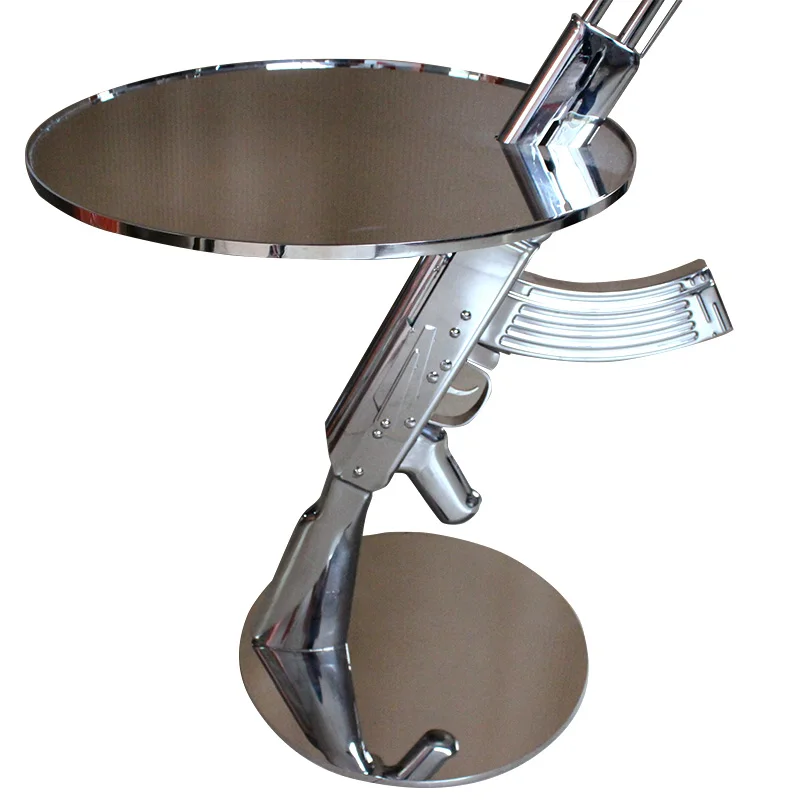 Customization Villa Lounge Furniture Stainless Steel Creativity Ak 47 ...