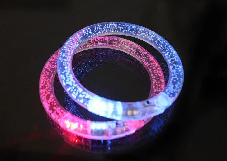 Promo LED Acrylic Flashing Bracelets - Perfect for Parties
