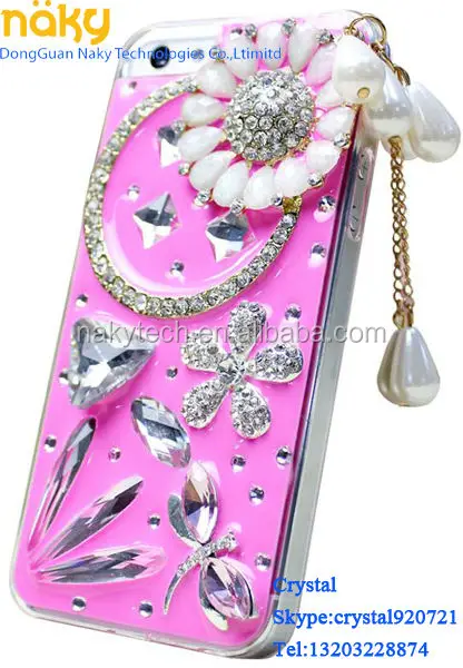 Diamond -encrusted Transparent Fancy Mobile Phone Back Covers For ...
