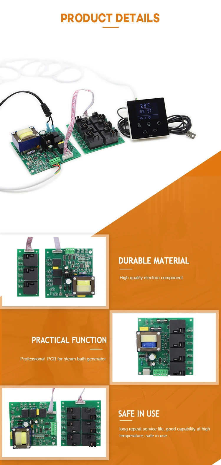 Sauna Control PCB for DON Steam Bath Generator - Reliable Circuit Board ...