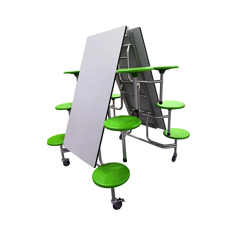 Restaurant Cafeteria Furniture Dining Table Sets Modern 12 Chair Seater ...
