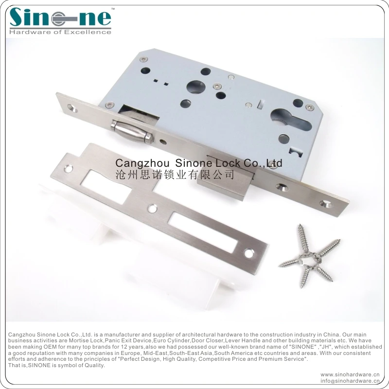 Din Standard Stainless Steel 304 Mortise Lockset Sash Lock Case China ...