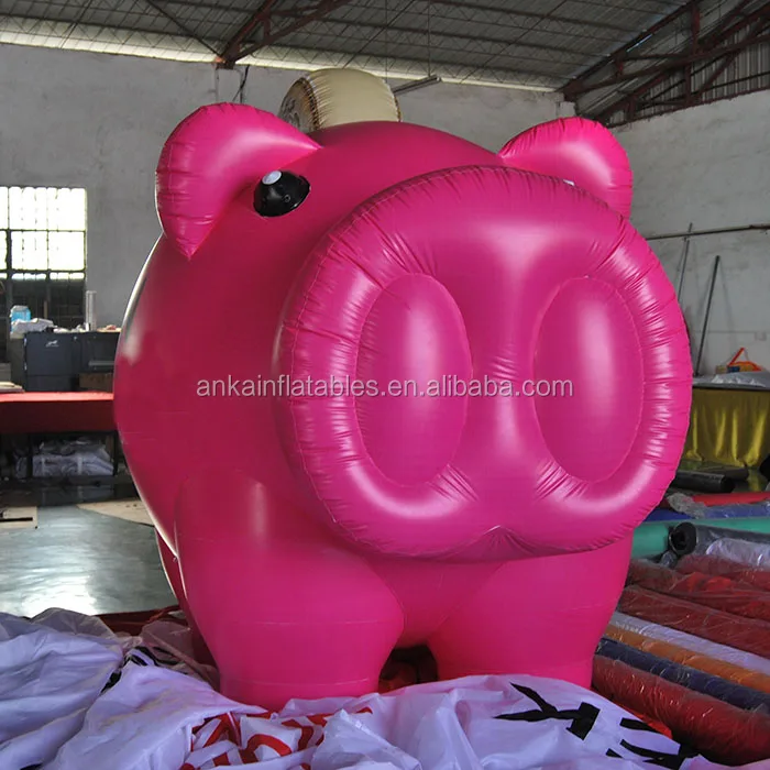 Giant Inflatable Pig Helium Balloon,Inflatable Flying Pig Pink Balloon ...