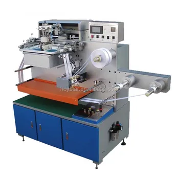 Fully Automatic One Color Silk Screen Label Printing Machine For Satin ...