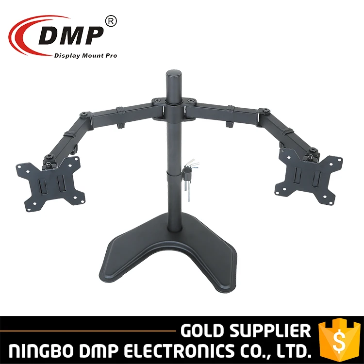 2 Screens Computer Monitor Stand Suit Tv Size 13" ~ 27" Dual Desktop ...