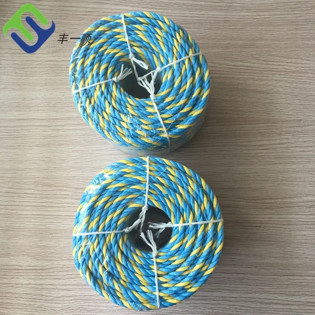 Blue Yellow Polypropylene Cable Hauling Telstra Rope 6mm X 400m With ...