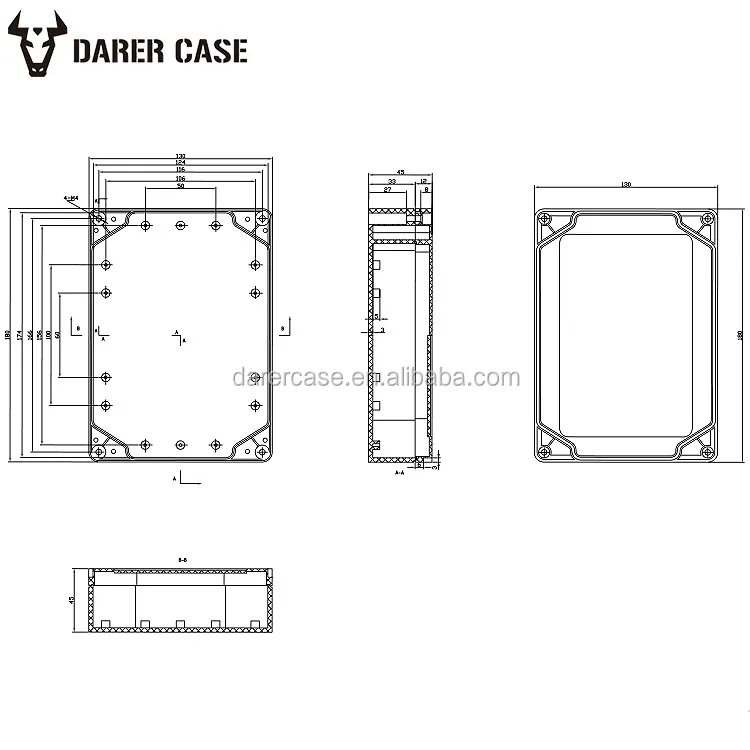 塑料外壳仪表电气接线盒 180mm X 130mm X 45毫米mm - Buy 接线盒，电表箱，电箱 Product on Alibaba.com