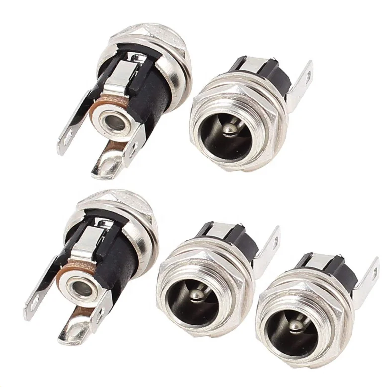 Dc-025 5.5 Mm X 2.1mm 30v 0.5a-3a Dc Power Jack Socket,Threaded Female ...