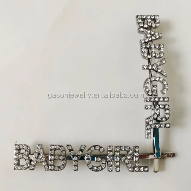 FREE CUSTOM Gold Black Silver Words Pearl Hair Pins Alphabet Pearls ...
