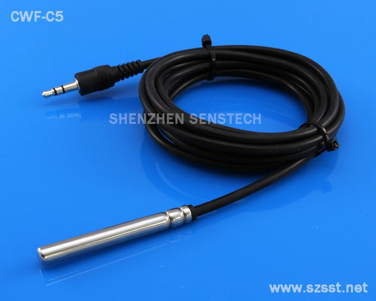 Waterproof DS18B20 Temperature Sensor - 3.5mm Jack