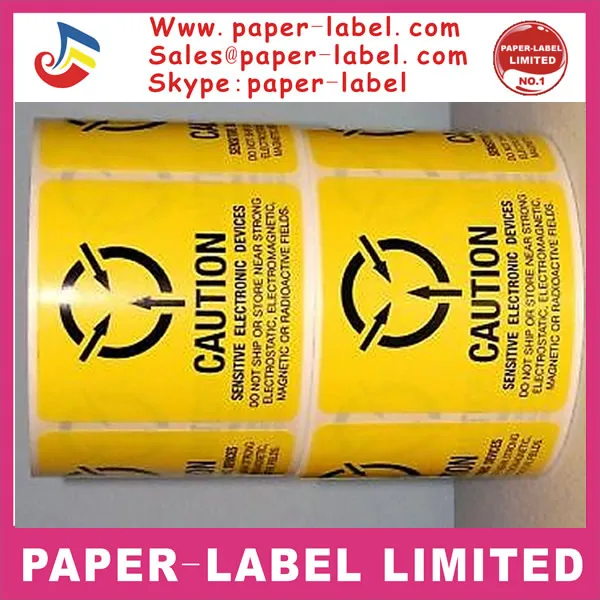 500 Static Warning Labels 2x2 Attention Electrostatic Sensitive Devices ...