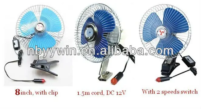 Portable 8'12v 24v Dc Oscillating Mini Car Fan| Alibaba.com