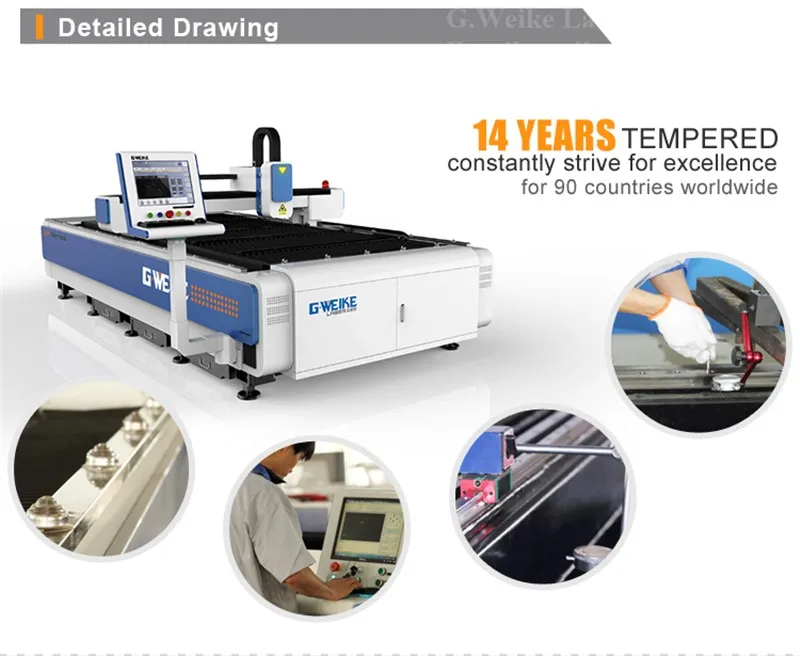G.weike 1000W Fiber Laser Cutting Machine - Precision & Power