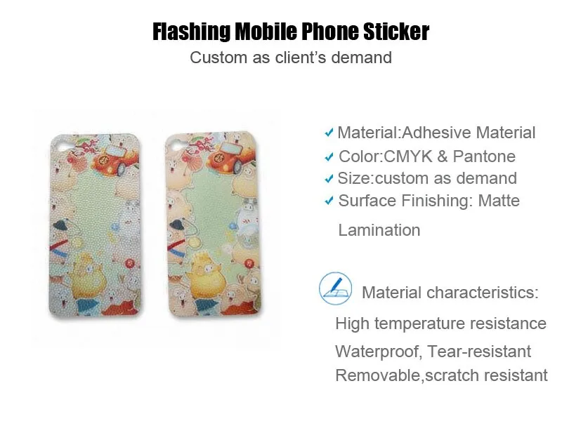 Fashion 24k Gold Plating Flashing Mobile Phone Led Light Sticker - Buy ...
