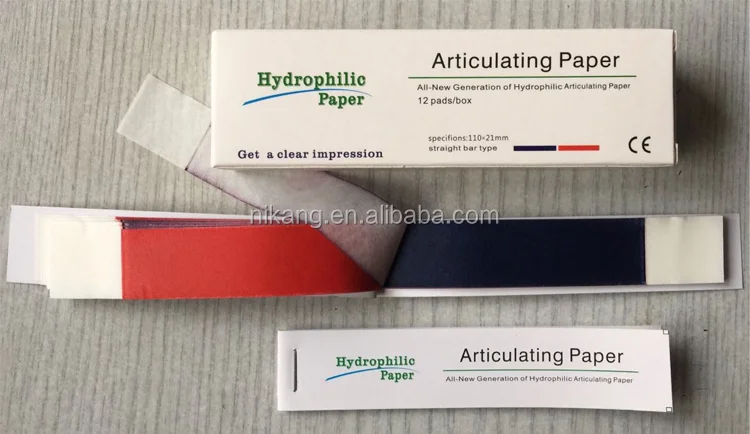 Dental Material 100um Red Articulating Paper,Dental Bite Paper - Buy ...