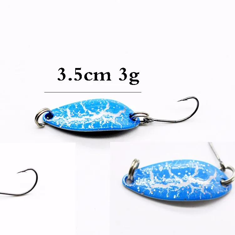 3.5cm 3g Metal Hard Fishing Spoon Bait Fishing Lure Artificial Swimbait ...