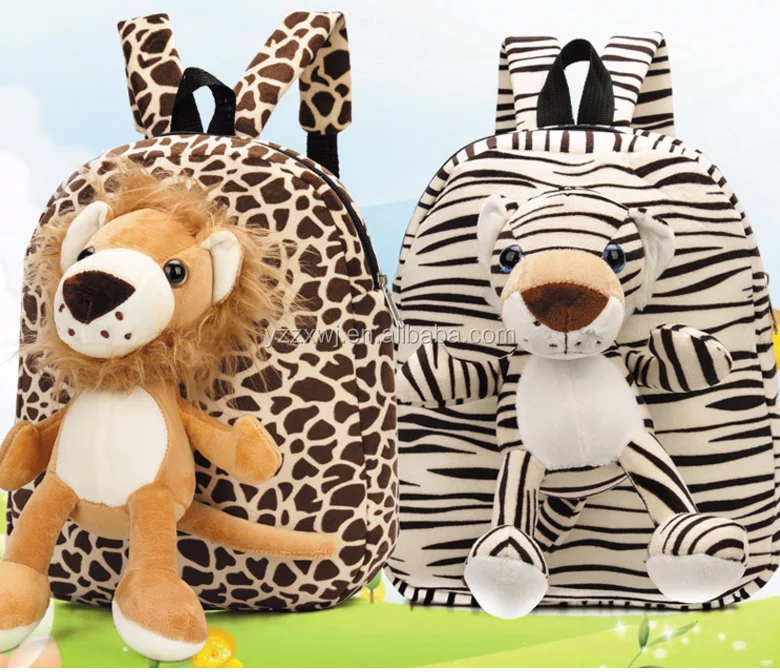 Free Sample Plush Tige Backpack For Children Plush Animal Backpack For ...