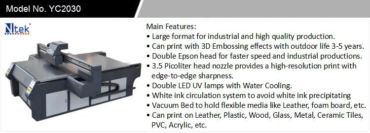Ntek Digital Canvas Oil Painting Printer YC2030 - UV Flatbed Printer