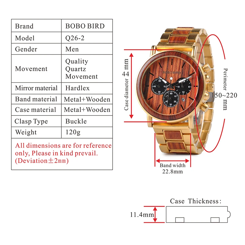 Luxury Wood Mens Watches - Professional High Quality Timepieces