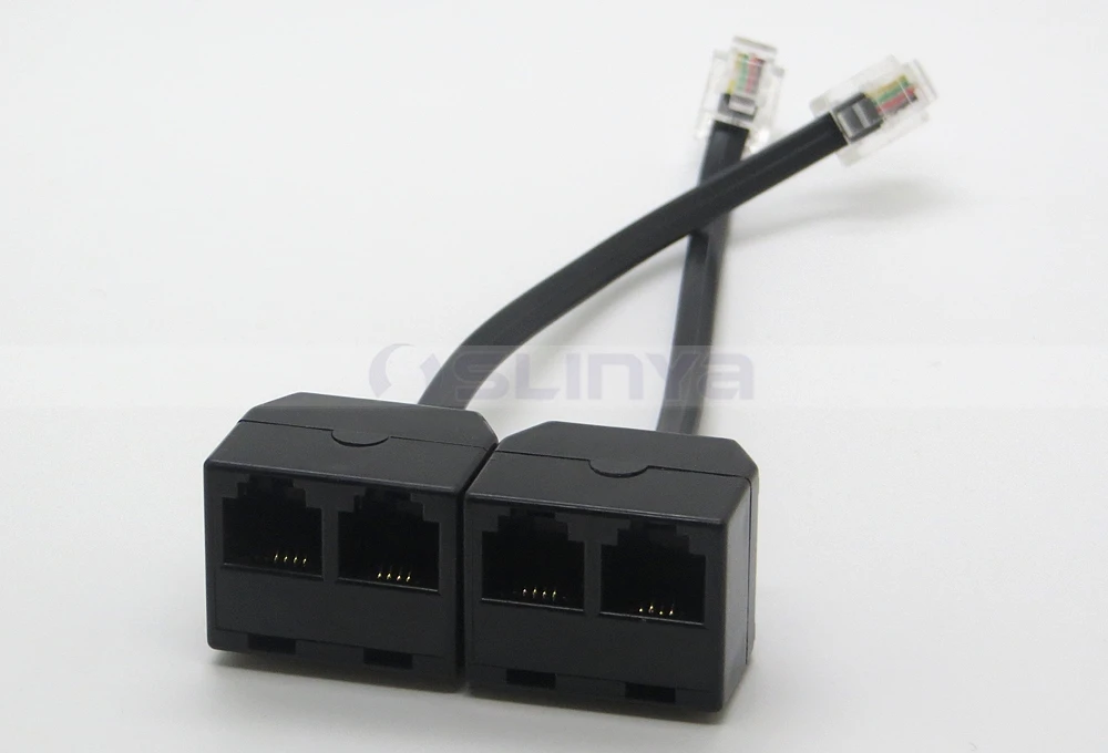 Rj11 Splitter 6p4c Telephone Wall Adapter And Separator For Landline ...