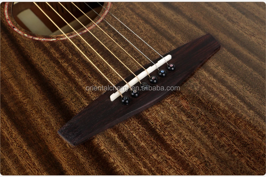 Chinese Nature Rosewood Fingerboard Wooden Handmade Acoustic Guitar ...