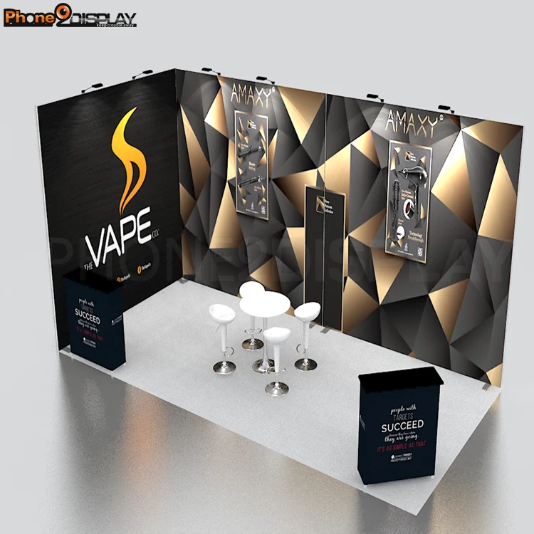 Custom Portable Exhibition Booth 3x2 Foldable Trade Show Fair Booth ...