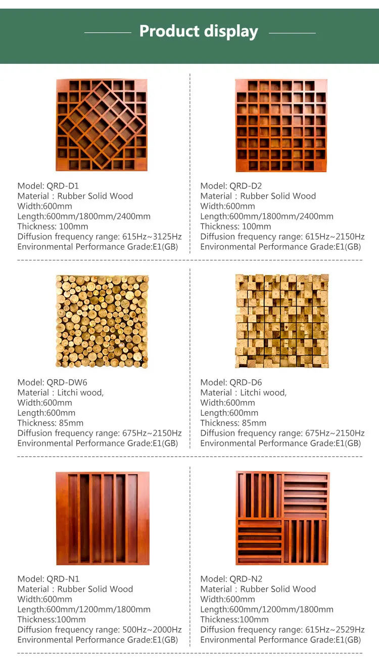 Tiange Studio/bioskop Kayu Panel Akustik Suara Bahan Reflektif Akustik ...