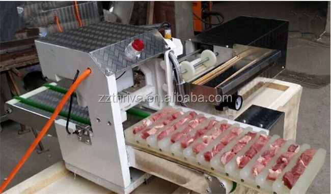 Automatic Satay Skewer Machine/meatball Wear String Machine/done Kebab ...