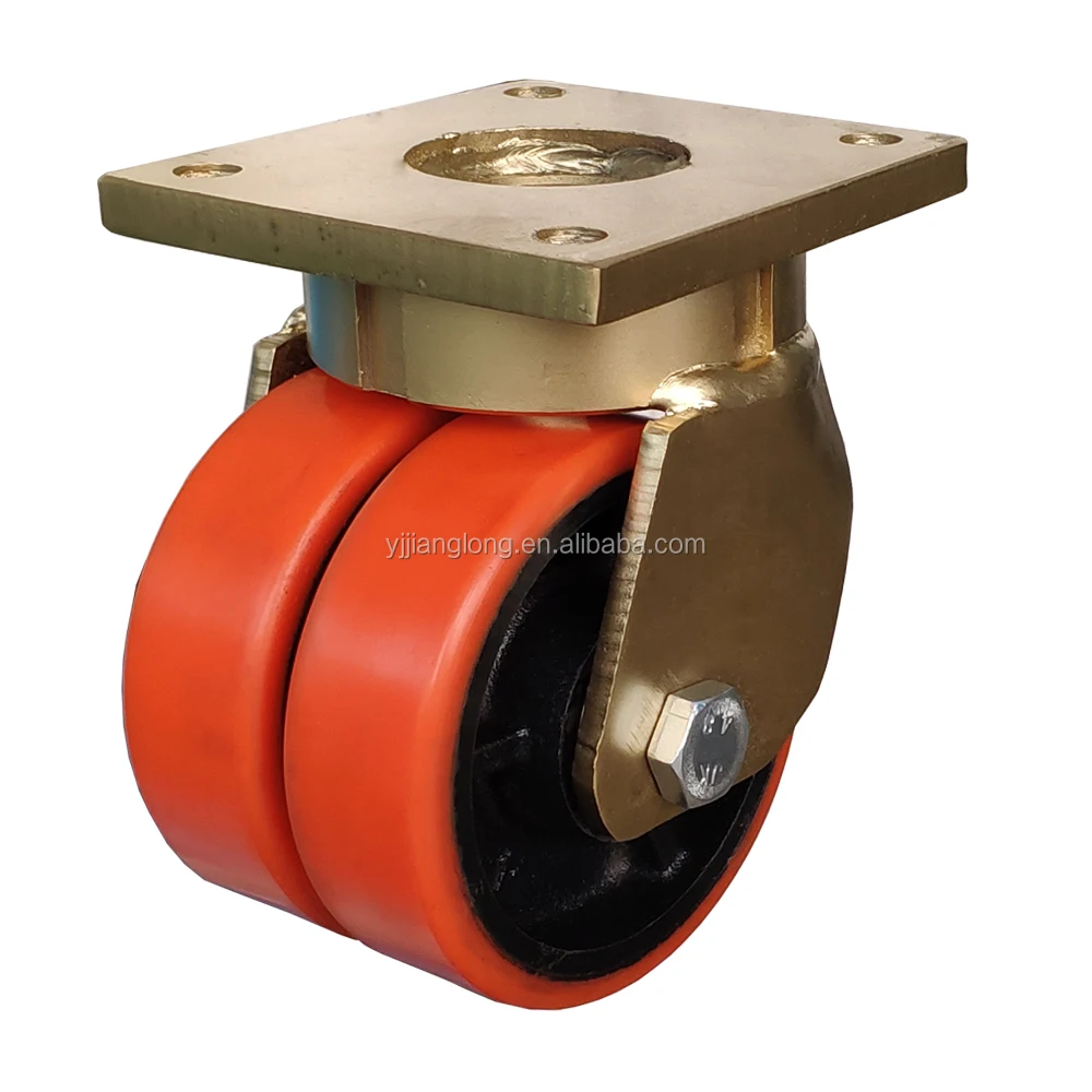 4 Inch Best Quality 35mm Heavy Duty Double Wheel Industrial Caster ...