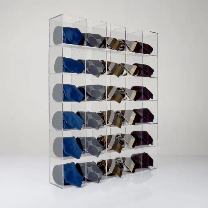 Retail Wall Mounted Display Hold And Display 30 Individual Ties Clear ...