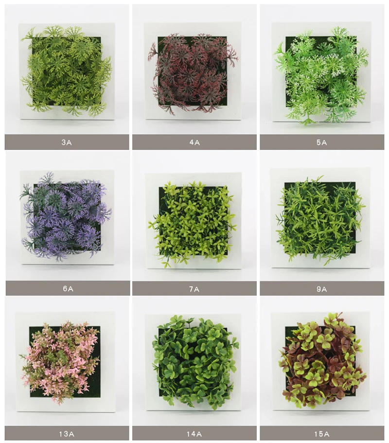 Artificial Plant Frame Wall Hanging 3d Faux Succulents For Home ...