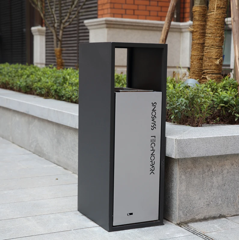 Galvanized Steel Wall Mounted Street Litter Bin Supplier Outdoor ...