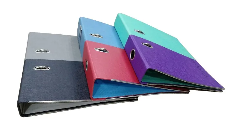 Custom Design Leather Cover D Ring File Folder 2 Ring Metal Clip Binder ...