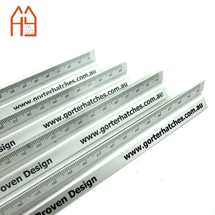 Promotional Aluminum Made Three-edged Scale Ruler - Buy Triangle Scale ...