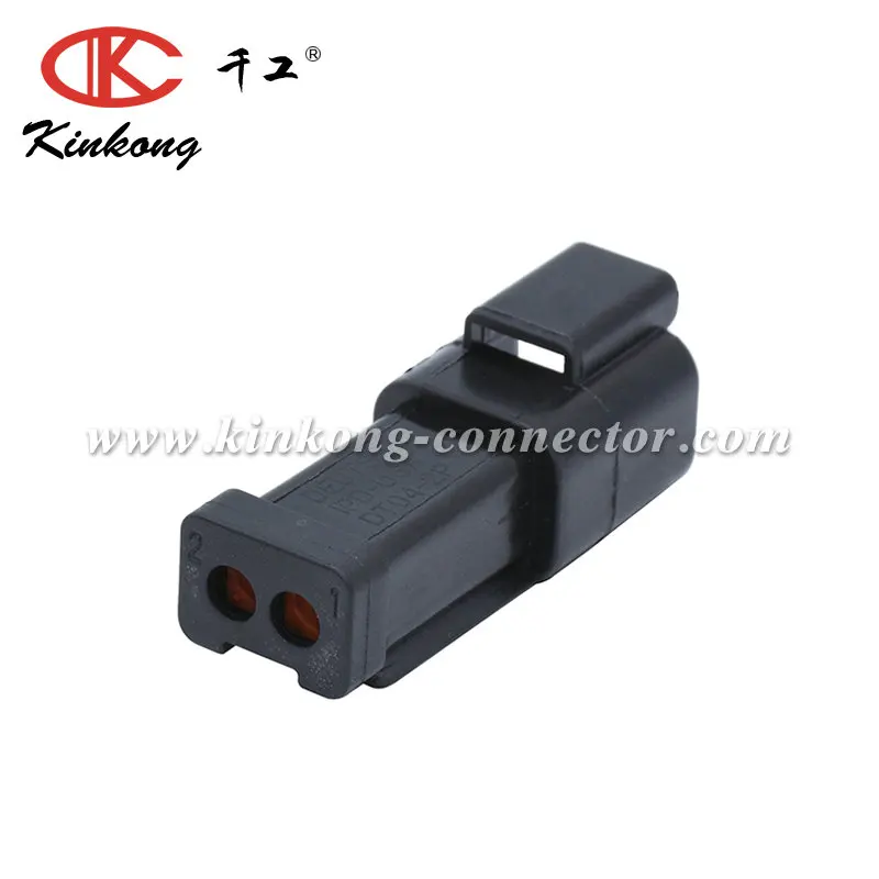 2 Pin/cavities Male Black Deutsch Dt Automotive Connector Dt04-2p-e005/at04-2p-ec01blk - Buy ...