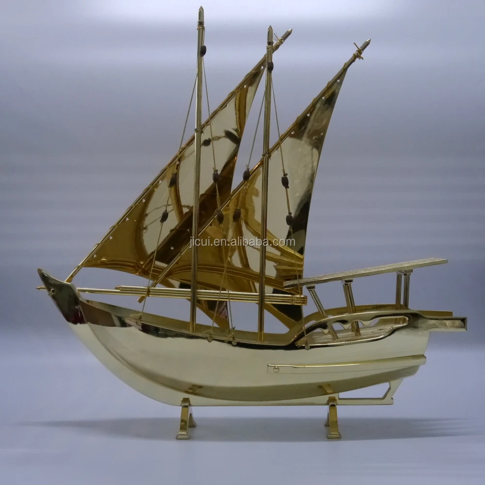 Real Golden Plated Arab Dhow For Islamic Souvenirs Gifts - Buy Dhow ...